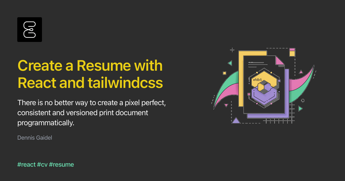 Create a Resume with React and Tailwind CSS | evolved.io
